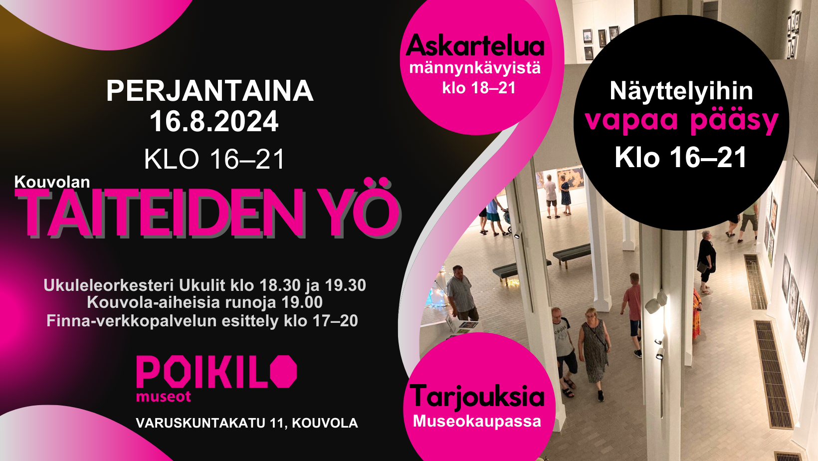 Poikilo-museot on mukana Taiteiden yössä - Poikilo